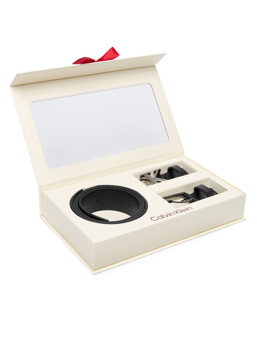 Pasek Męski Calvin Klein Belt Gift Set LV04D0009G Czarny | eobuwie.com.pl