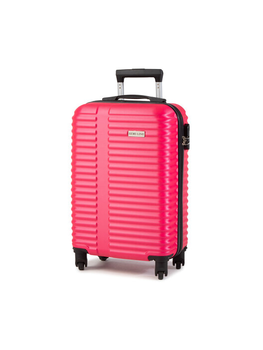 Самолетен куфар за ръчен багаж Semi Line T5502-0 20 Розов | obuvki.bg