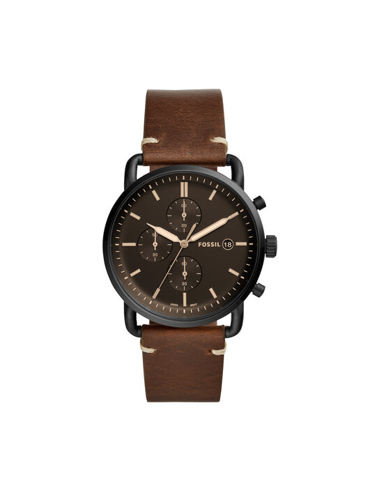 Zegarek Fossil The Commuter Chrono FS5403 Brązowy | eobuwie.com.pl
