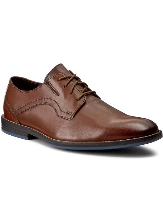 Półbuty Clarks Prangley Walk 261232567 Brązowy | eobuwie.com.pl