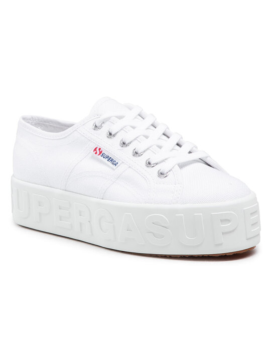 Scarpe sportive Superga 2790 3D Lettering S71183W Bianco | escarpe.it