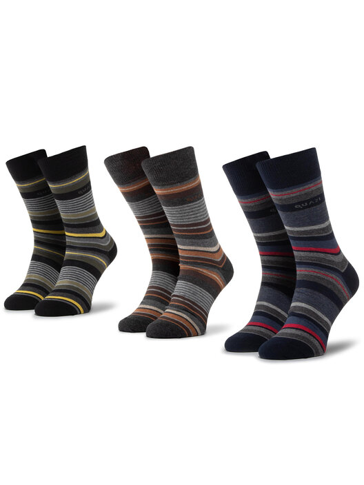Set de 3 perechi de șosete lungi pentru bărbați QUAZI QZ-SOCKS-65-04 ...