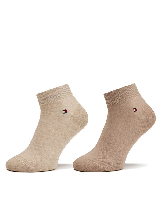 Sada 2 párů nízkých ponožek unisex Tommy Hilfiger 342025001 Béžová ...