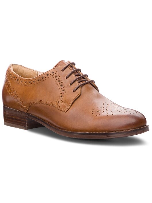 Oxfordy Clarks Netley Rose 261351694 Brązowy | eobuwie.com.pl