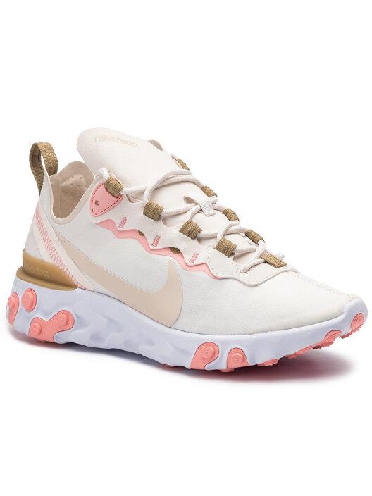 Sneakersy Nike React Element 55 BQ2728 007 Beżowy | eobuwie.com.pl