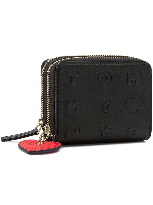 Kleine Damen Geldbörse Tommy Hilfiger Logo Story Small Double Zip ...