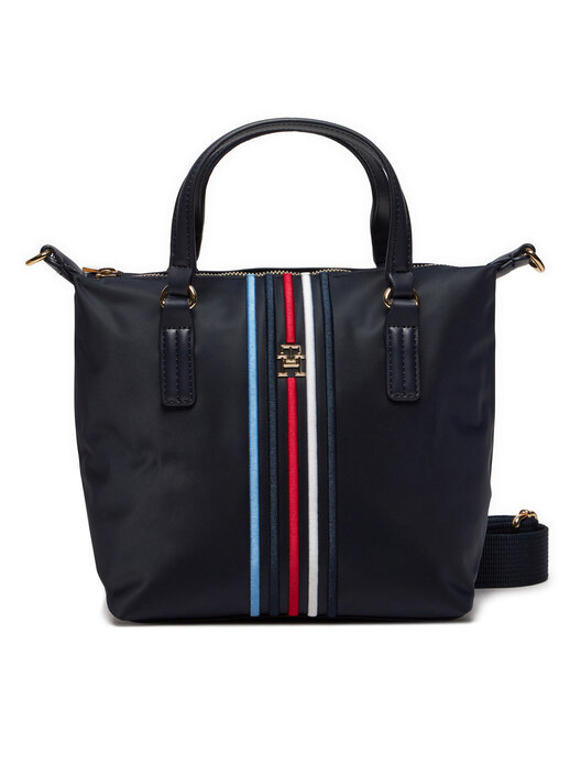Handtasche Tommy Hilfiger Poppy Small Tote Corp AW0AW15986 Dunkelblau ...