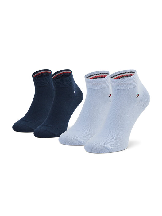 Комплект 2 чифта къси чорапи мъжки Tommy Hilfiger 342025001 Тъмносин ...