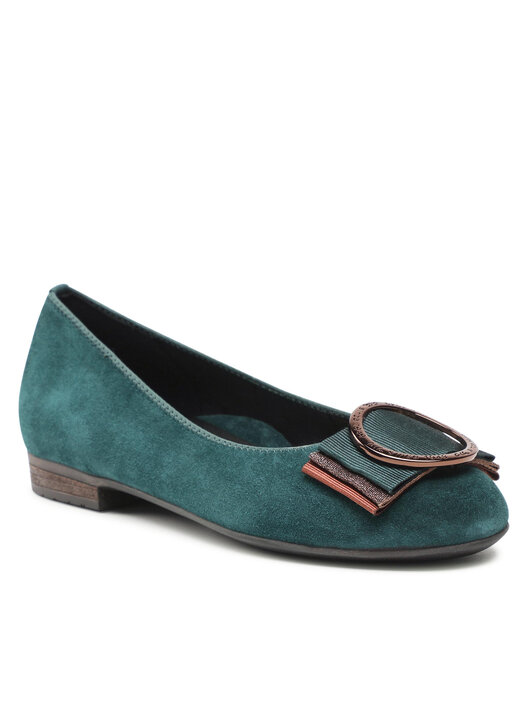 Baleriny Ara 12-41309-12 Zielony | eobuwie.com.pl