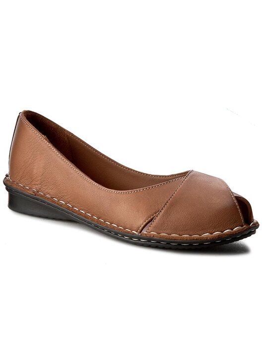 Baleriny Sergio Bardi Alison FS127222417HB Brązowy | eobuwie.com.pl