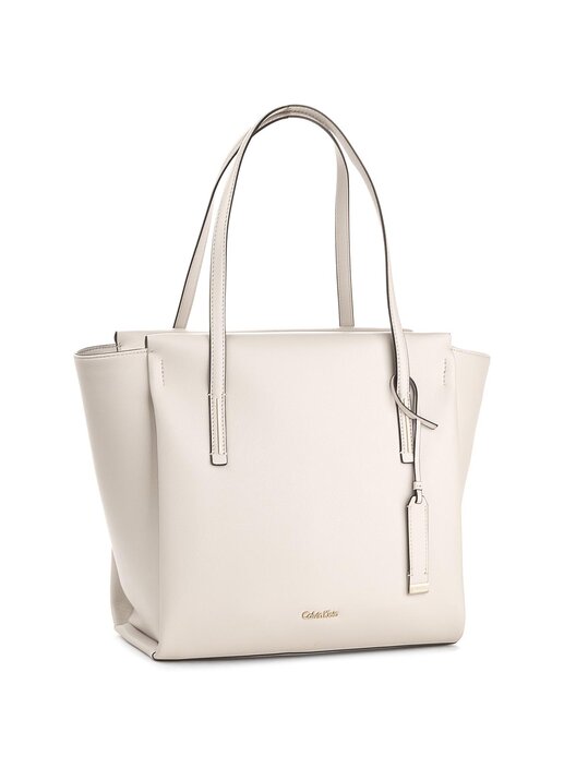 Handtasche Calvin Klein Frame Large Shopper K60K603977 Beige | eschuhe.de