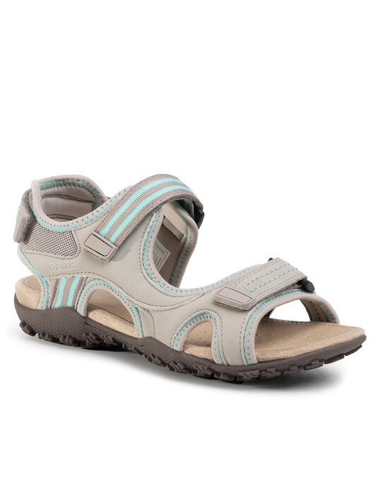 Sandały Geox D Sand.Strel A D0225A 0EK15 C1010 Szary | eobuwie.com.pl