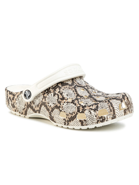 Ciabatte Crocs Classic Snake Print Clog 206480 Marrone | escarpe.it