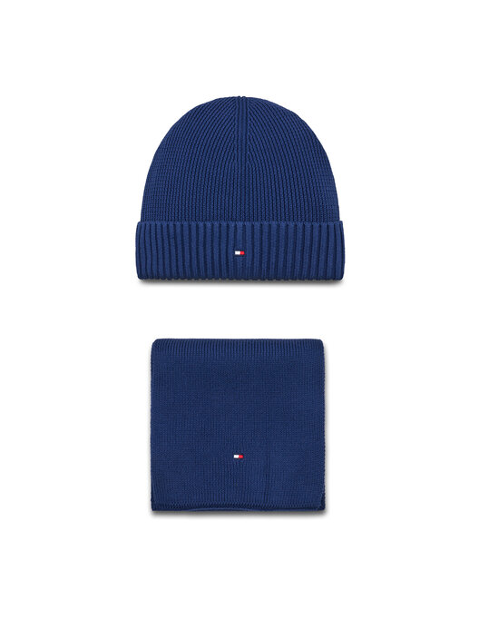 Sál és sapka szett Tommy Hilfiger Small Flag AU0AU01937 Kék | ecipo.hu