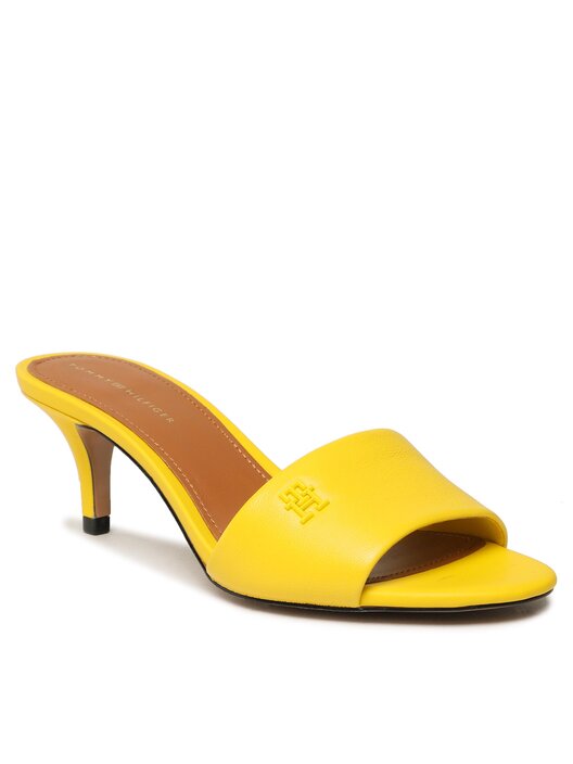 Chanclas Tommy Hilfiger Th Elevated Mid Heel Sandal FW0FW07453 Amarillo ...
