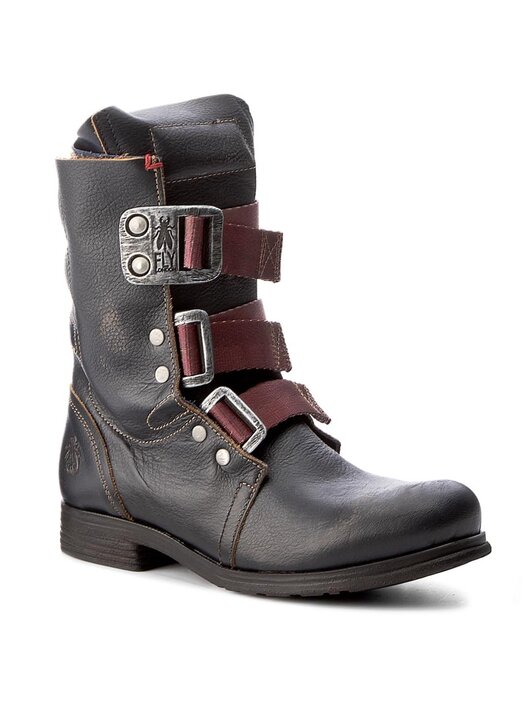 Kozaki Fly London Sheen P142041002 Granatowy | eobuwie.com.pl