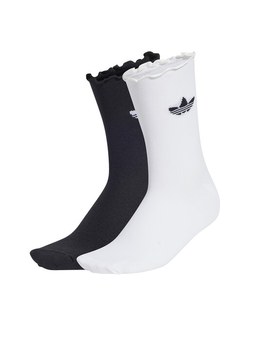 Calzini lunghi adidas Ruffle Sock 2P JD5623 Bianco | escarpe.it