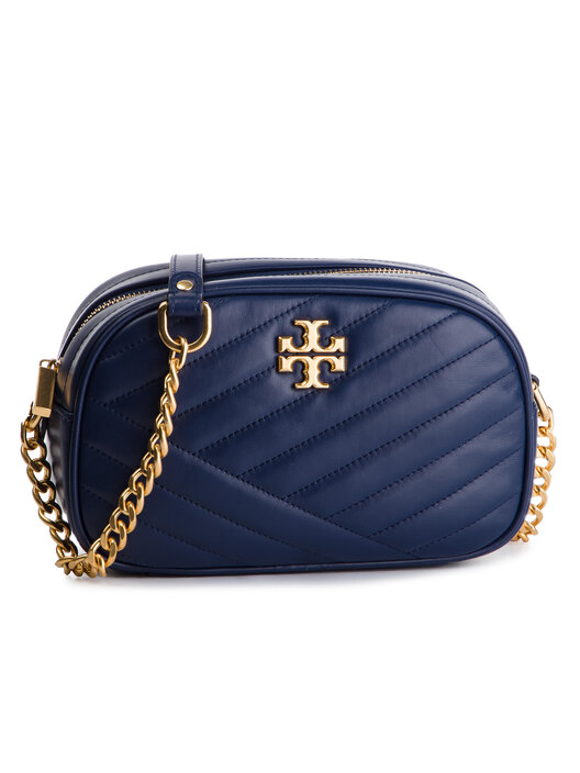 Kabelka Tory Burch Kira Chevron Camera Bag 57769 Tmavomodrá | eobuv.cz