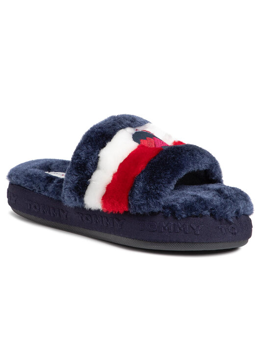 Papuci de casă Tommy Hilfiger Downslipper Sandal FW0FW04365 Bleumarin ...