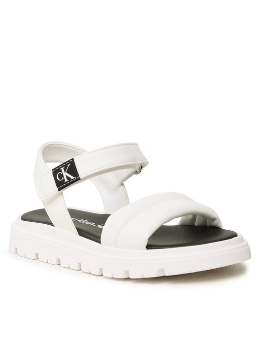 Sandale Calvin Klein Jeans Velcro Sandal V4A2-80512-1614 Alb | epantofi.ro