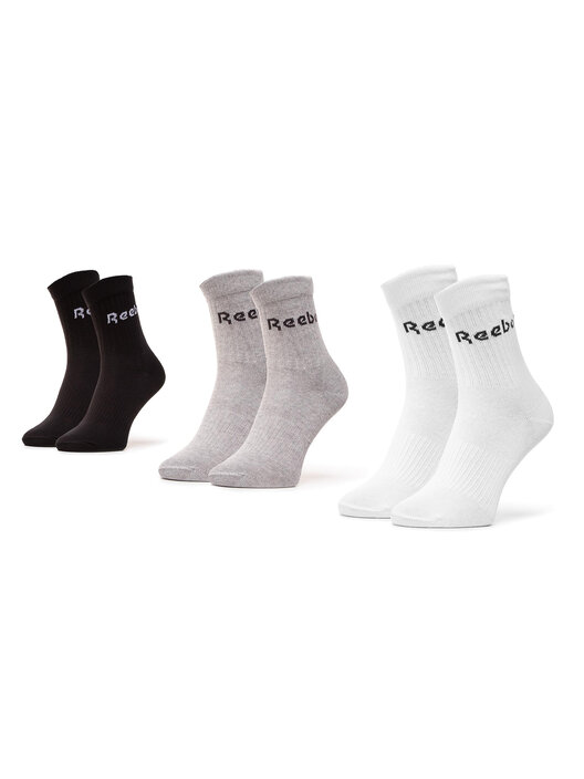 3er-Set hohe Unisex-Socken Reebok Act Core Mid Crew Sock 3P GC8669 Weiß ...