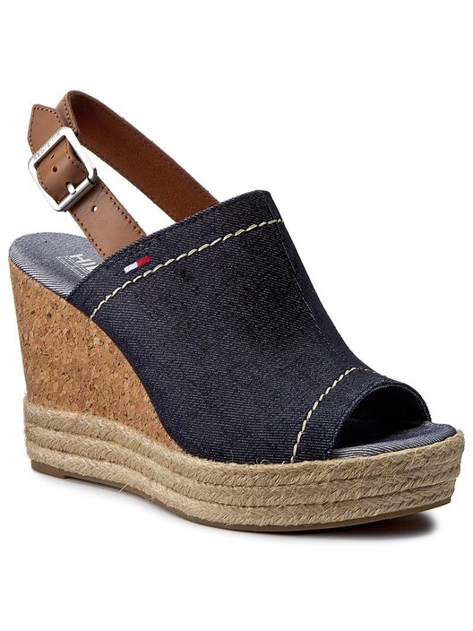 Espadrile Tommy Hilfiger DENIM Luna 7C FW0FW00810 Bleumarin | epantofi.ro