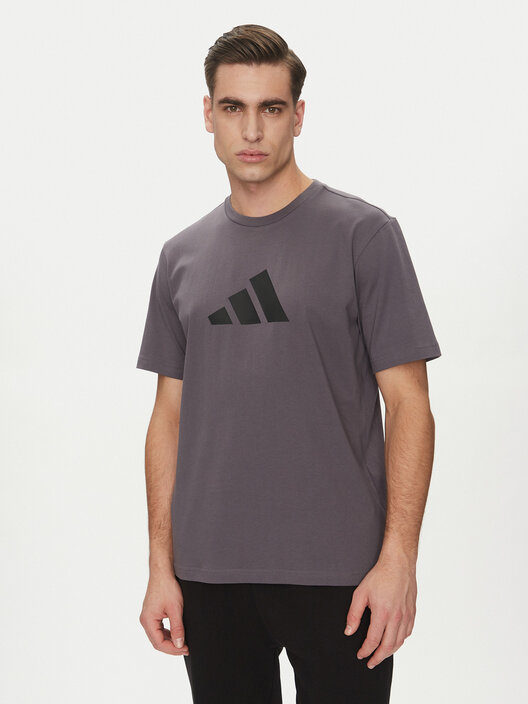 adidas T-Shirt Future Icons 3 Bar Logo JD4921 Γκρι Regular Fit ...
