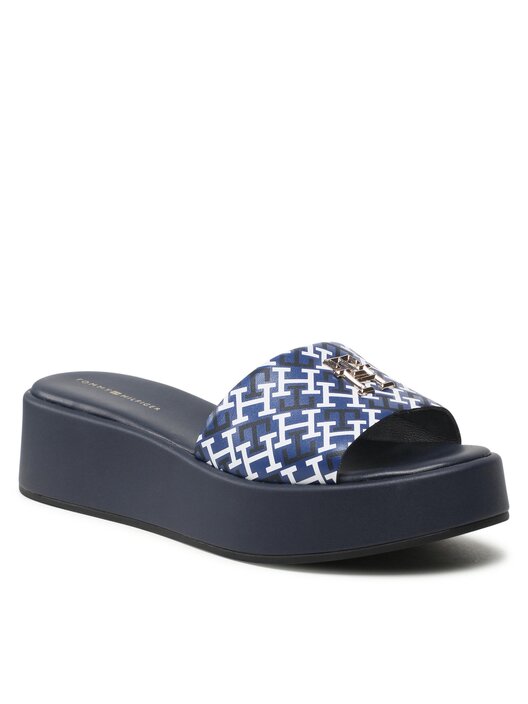 Chanclas Tommy Hilfiger Th Slip On Sandal Flatform Mono FW0FW07244 Azul ...