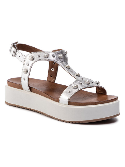 Sandały Inuovo 8737 Srebrny | eobuwie.com.pl