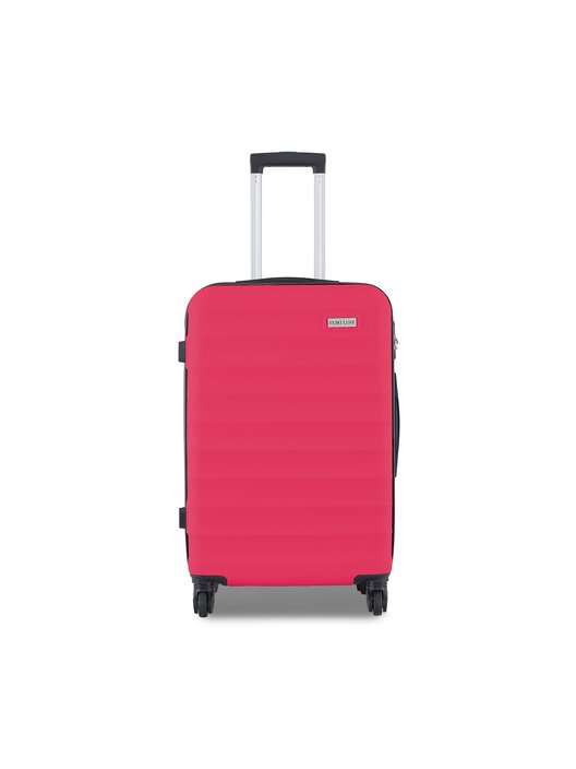 Голям куфар Semi Line T5633-6 Розов | obuvki.bg