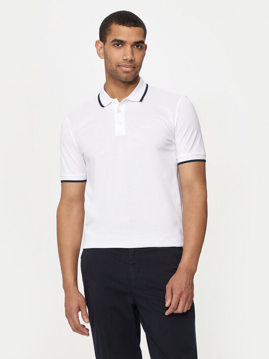 Boss Poloshirt Parlay 190 50494697 Weiß Regular Fit | eschuhe.de