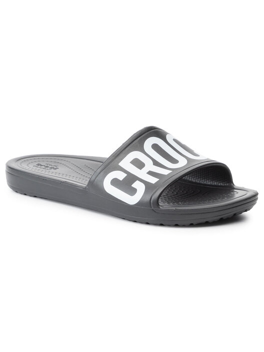 Şlapi Crocs Crocssioane Logo Mania Slide W 205945 Negru | epantofi.ro