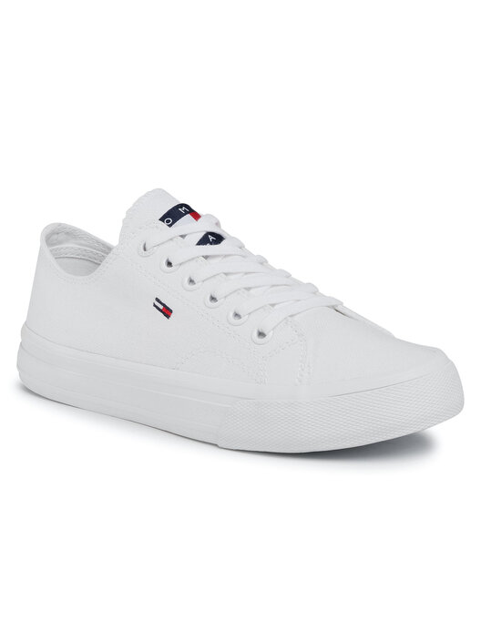 Teniși Tommy Jeans Wmns Long Lace Up Vulc EN0EN00940 Alb | epantofi.ro