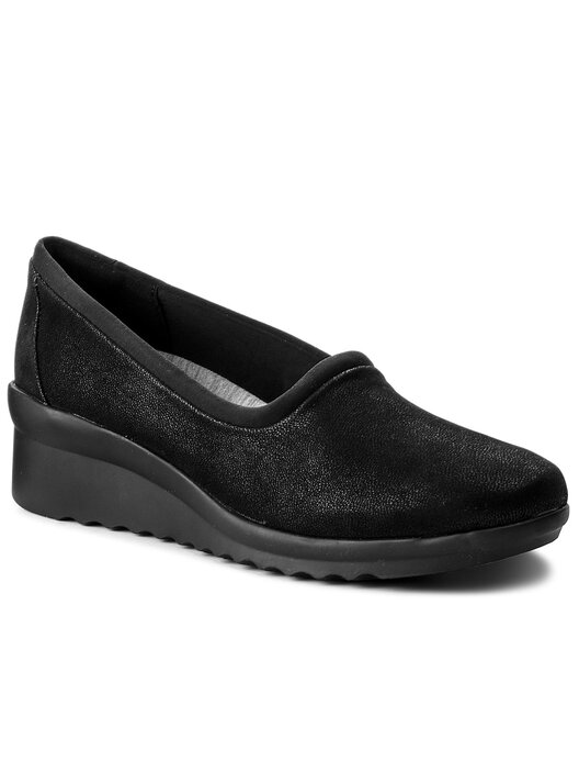 Półbuty Clarks Caddell Jaylin 261378154 Czarny | eobuwie.com.pl