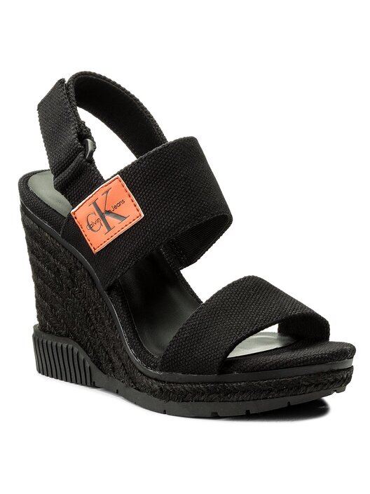 Espadrilles Calvin Klein Jeans Lacey Canvas R8811 Schwarz | eschuhe.de