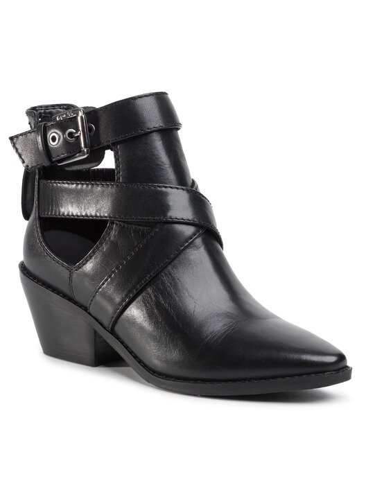 Botki Guess Neviah FL5NEV LEA10 Czarny | eobuwie.com.pl
