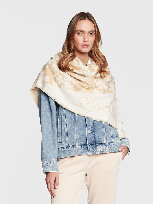 Eșarfă Calvin Klein Seasonal Logo K60K609934 Bej | epantofi.ro