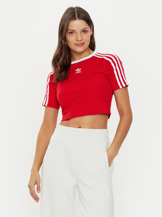 adidas Póló 3-Stripes Baby JD0303 Piros Slim Fit | ecipo.hu
