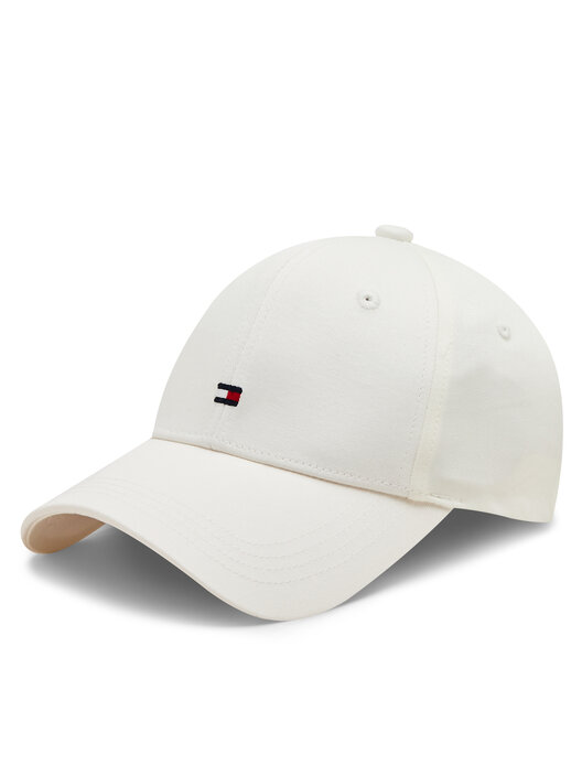 Șapcă Tommy Hilfiger Essential Flag Cap AW0AW16360 Alb | epantofi.ro