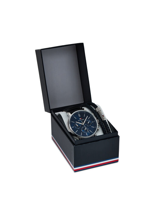 Uhr und Armband Set Tommy Hilfiger Tyson 2770161 Dunkelblau | eschuhe.de