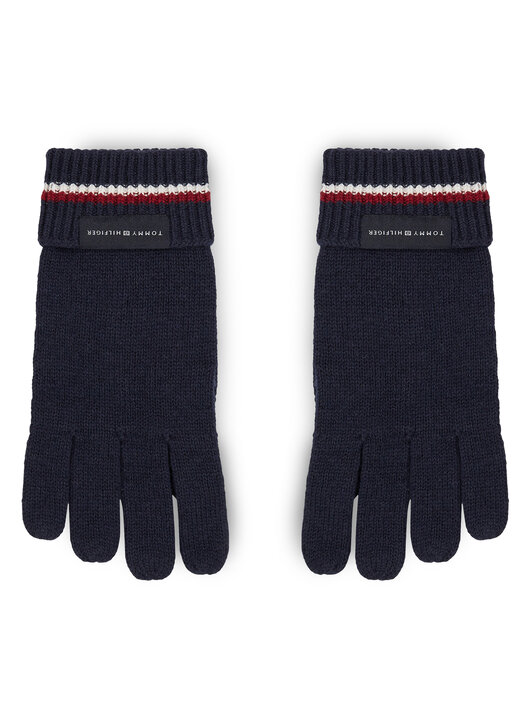 Rękawiczki Męskie Tommy Hilfiger Corporate Knit Gloves AM0AM11488 Granatowy | eobuwie.com.pl