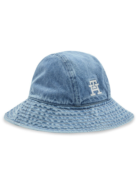 Hut Tommy Hilfiger Iconic Monogram Bucket AW0AW14527 Blau | eschuhe.de