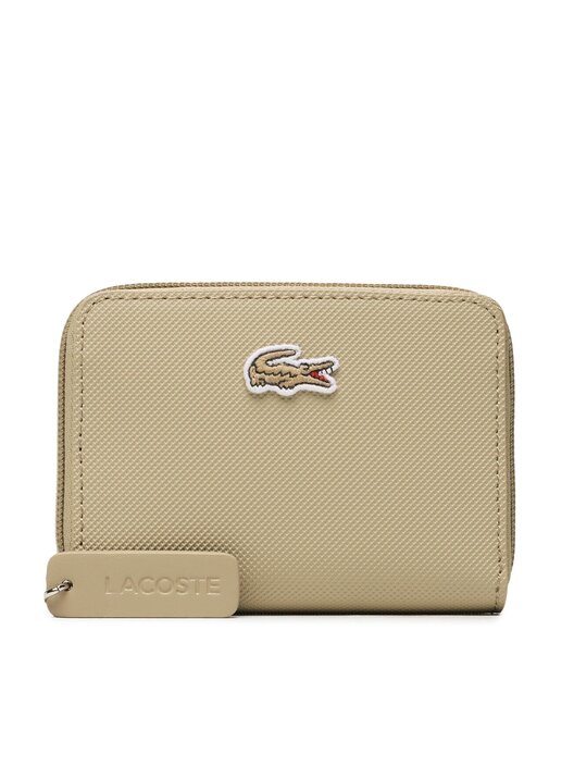 Portfel Lacoste Xs Zip Coin Wallet NF4193PO Beżowy | eobuwie.com.pl