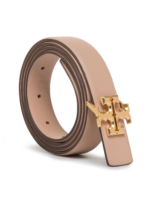Dámský pásek Tory Burch 1" Kira Logo Belt 58284 Béžová | eobuv.cz