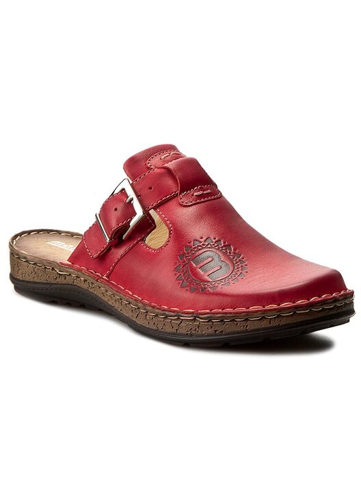 Klapki Manitu 900500 Czerwony | eobuwie.com.pl