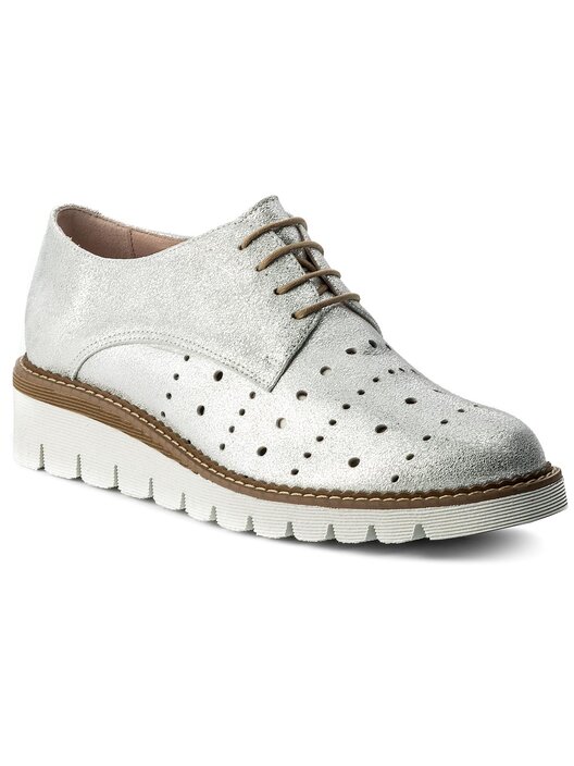 Oxfordy Eva Minge Tarrasa 3E 18SF1372302ES Srebrny | eobuwie.com.pl