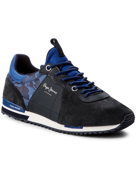 Sneakers Pepe Jeans Tinker Racer Mix PMS30377 Dunkelblau | eschuhe.de