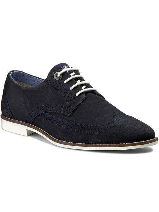 Półbuty Pepe Jeans Belmont Brogue PMS10125 Marine 585 | eobuwie.com.pl