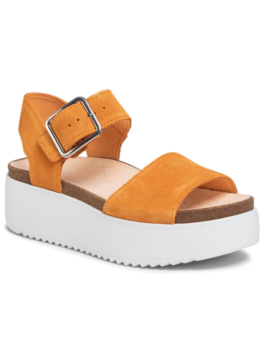 Sandały Clarks Botanic Strap 261477074 Żółty | eobuwie.com.pl