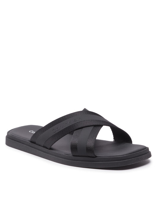 Chanclas Calvin Klein Webbing Cross Sandal Wb HM0HM00462 Negro | zapatos.es